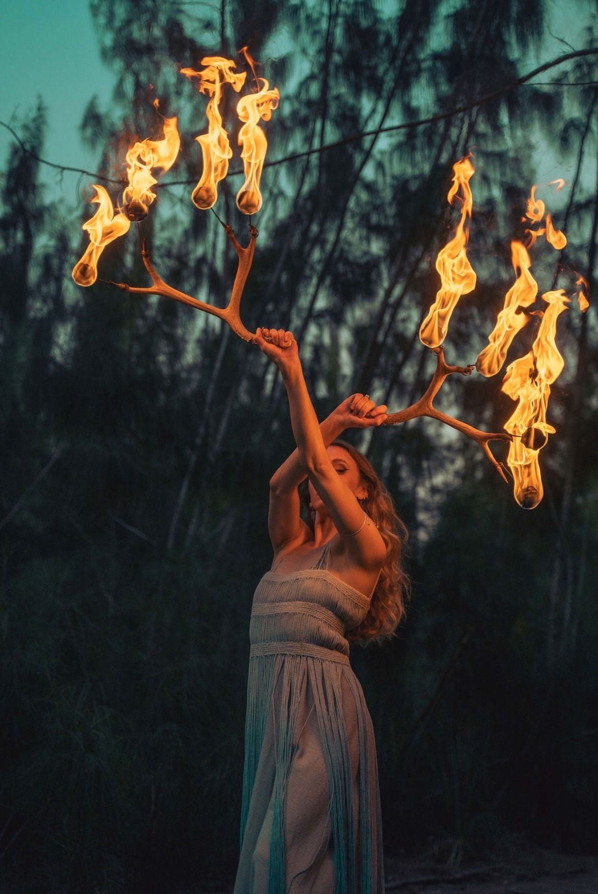 Custom Fire Antler Wicks for Flow Artists & Performers – The Spinsterz