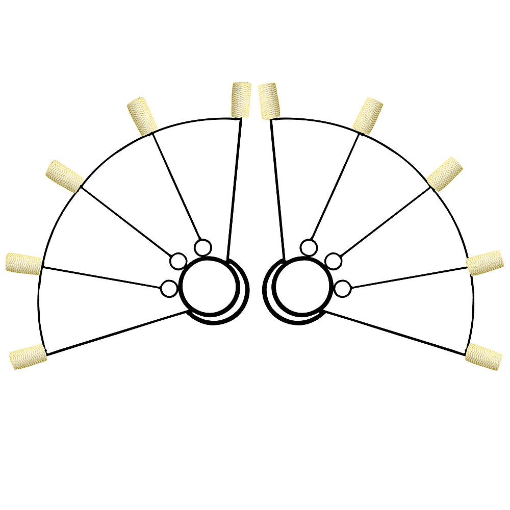 Russian Grip Five Point Fire Fans | Tech Flow & Spinning – The Spinsterz